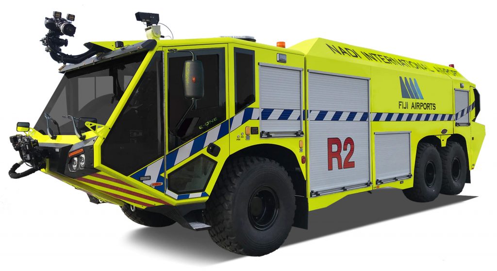 E-ONE DELIVERS NEW TITAN 6X6 ARFF VEHICLE TO AIRPORTS FIJI LIMITED - E-ONE